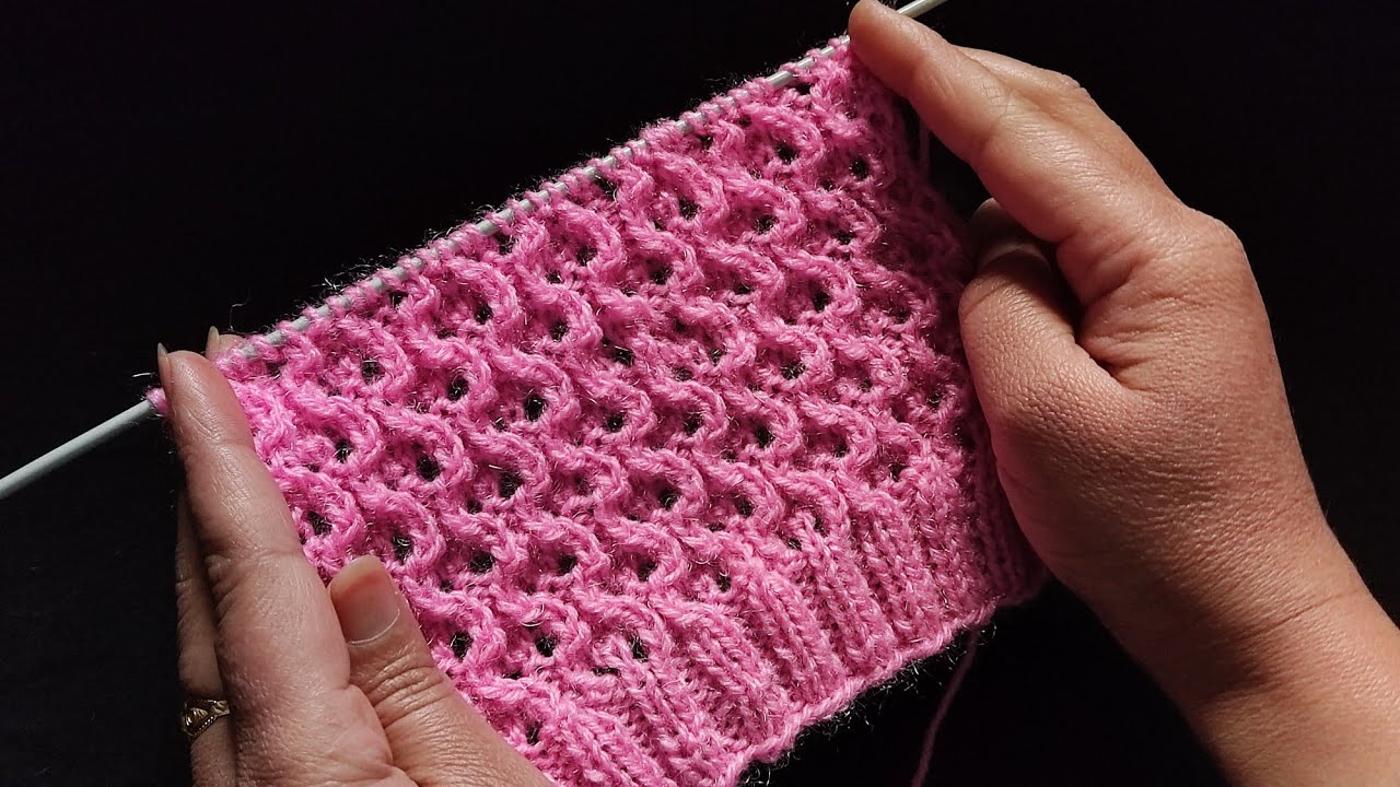 Open work knitting design for top, jacket, cardigan etc. - YouTube