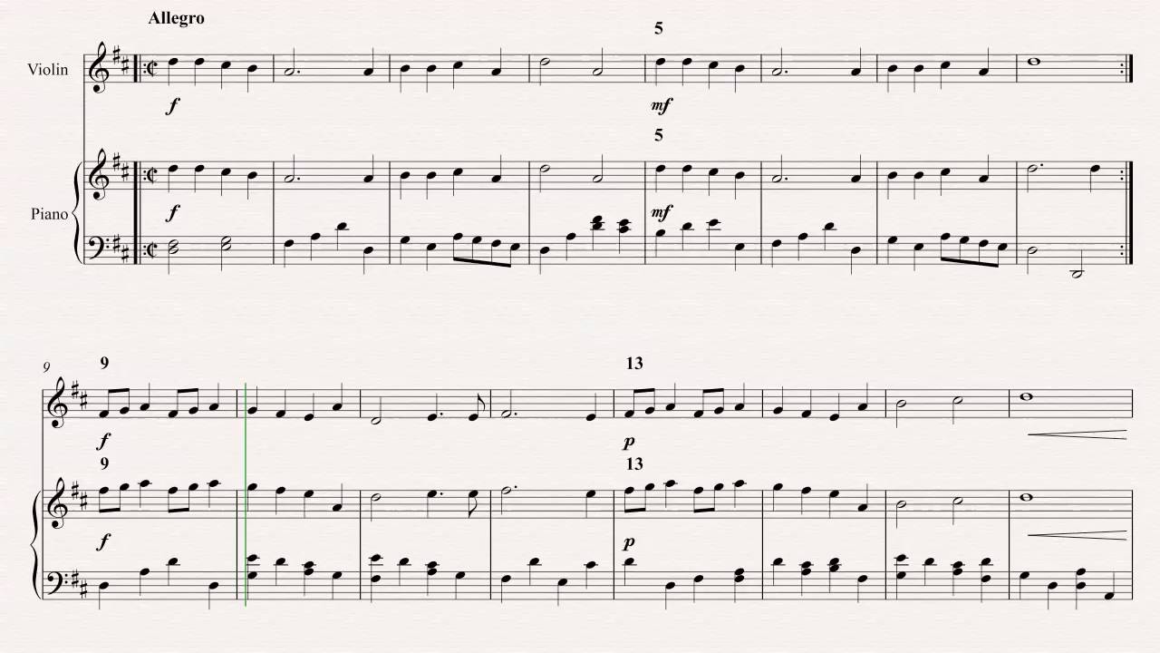 Rigadoon - Purcell - Violin 1A/15 - ROSOP - YouTube