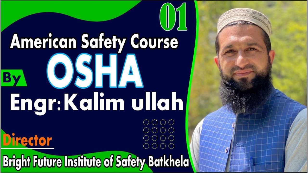 Lecture No 1 OSHA Chapter No 1 - YouTube