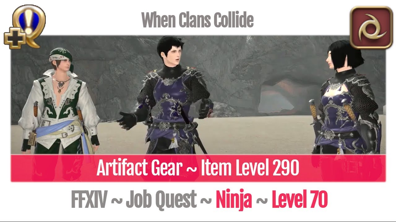 FFXIV Ninja Level 70 Job Quest ~ Stormblood ~ When Clans Collide - YouTube