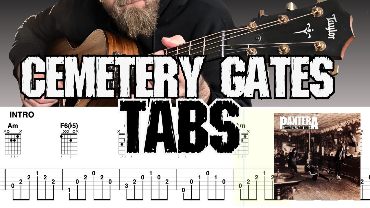 Pantera - Cemetery Gates • Fingerstyle TABS - YouTube