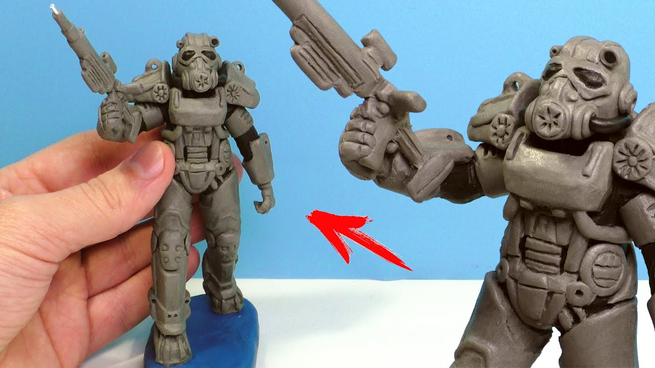 FALLOUT 4 🔥 Power Armor with Clay - YouTube