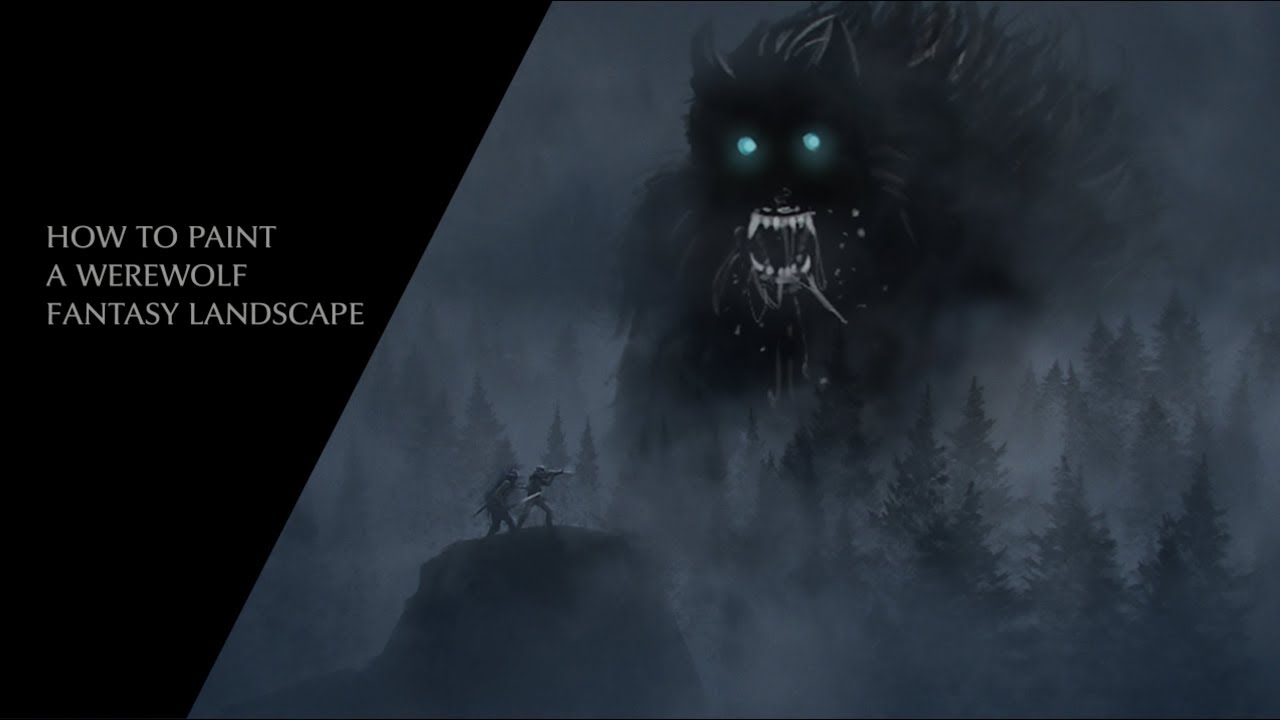 How to paint a werewolf fantasy landscape | concept art tutorial ...
