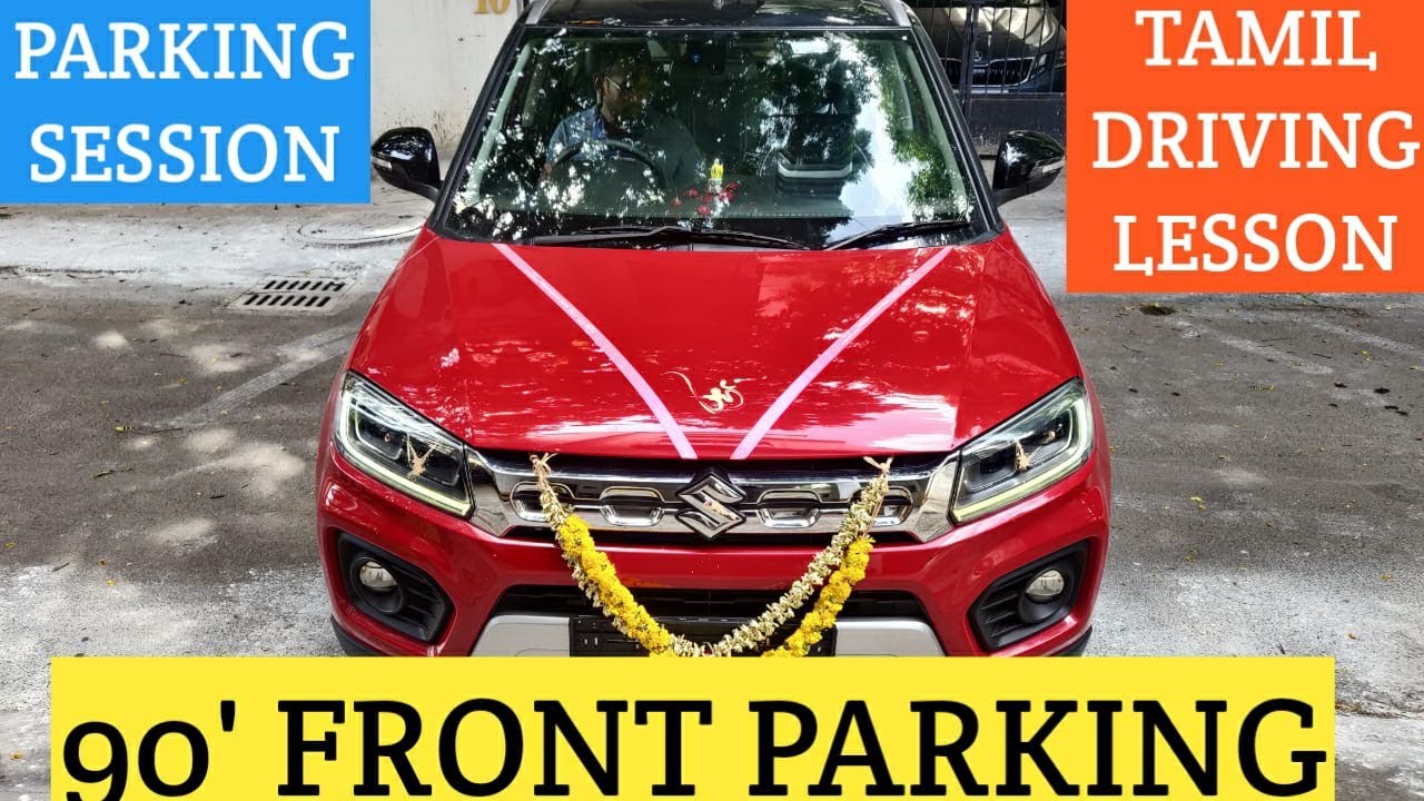 How To Park A Car In A Parking Slot-Perpendicular Front Parking-Session ...