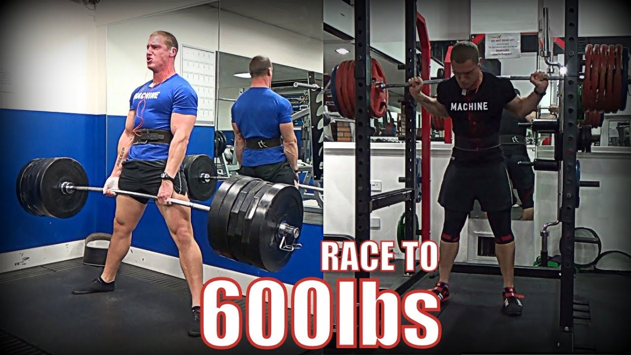THE RACE TO 600lbs!! Squat vs Deadlift - Powerlifting & Bodybuilding ...