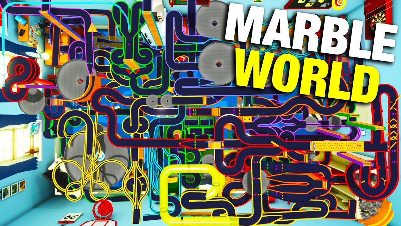 MONSTER Marble Run, RAINBOW Fountain and a BLENDER Challenge - Marble ...