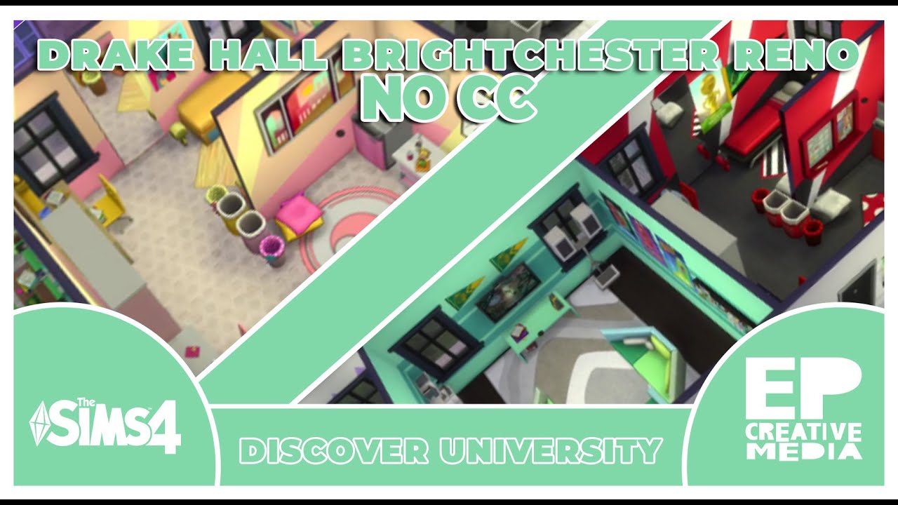 THE SIMS 4 | DRAKE HALL RENOVATION | SPEED BUILD [NO CC] - YouTube