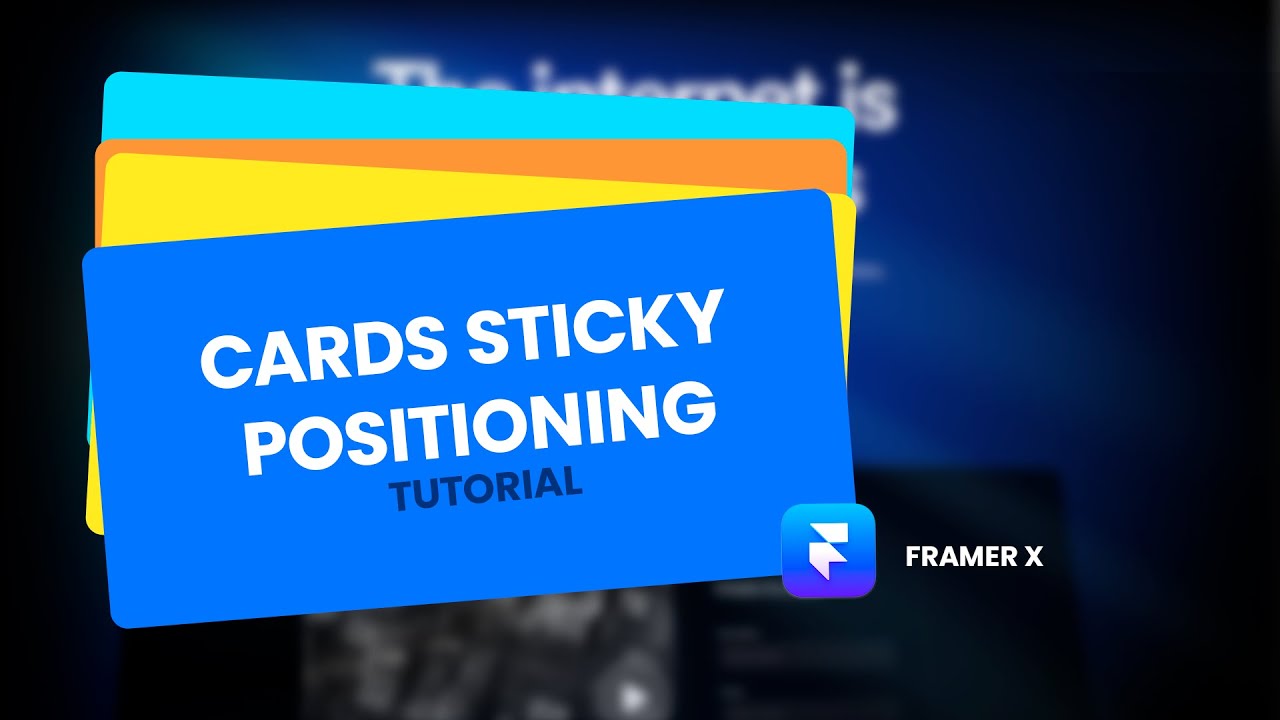 Framer sticky card positioning tutorial - YouTube
