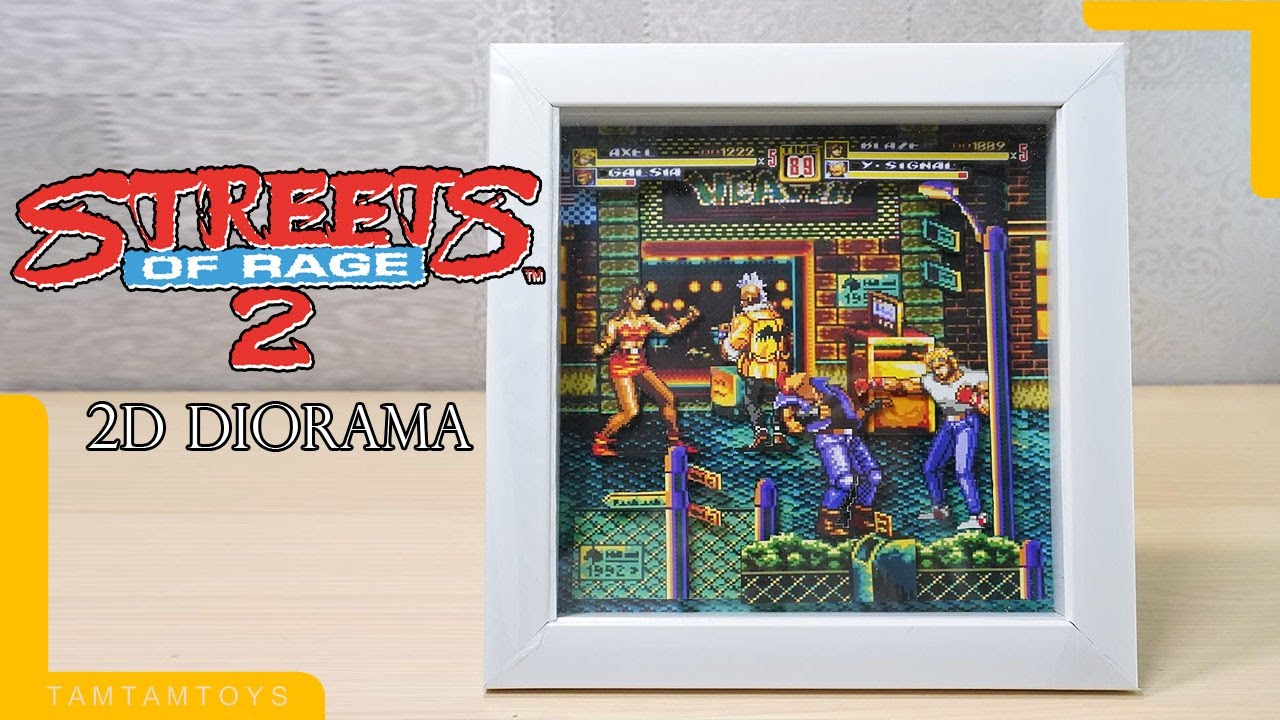 [Tutorial] 2D diorama : Streets of Rage 2 - Stage 1. 20x20 cm - YouTube