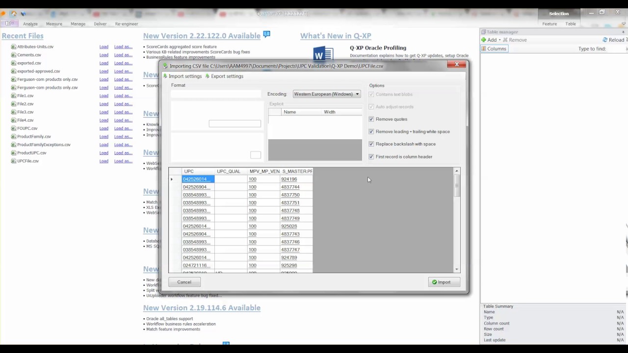 Q XP Importing delimited files - YouTube