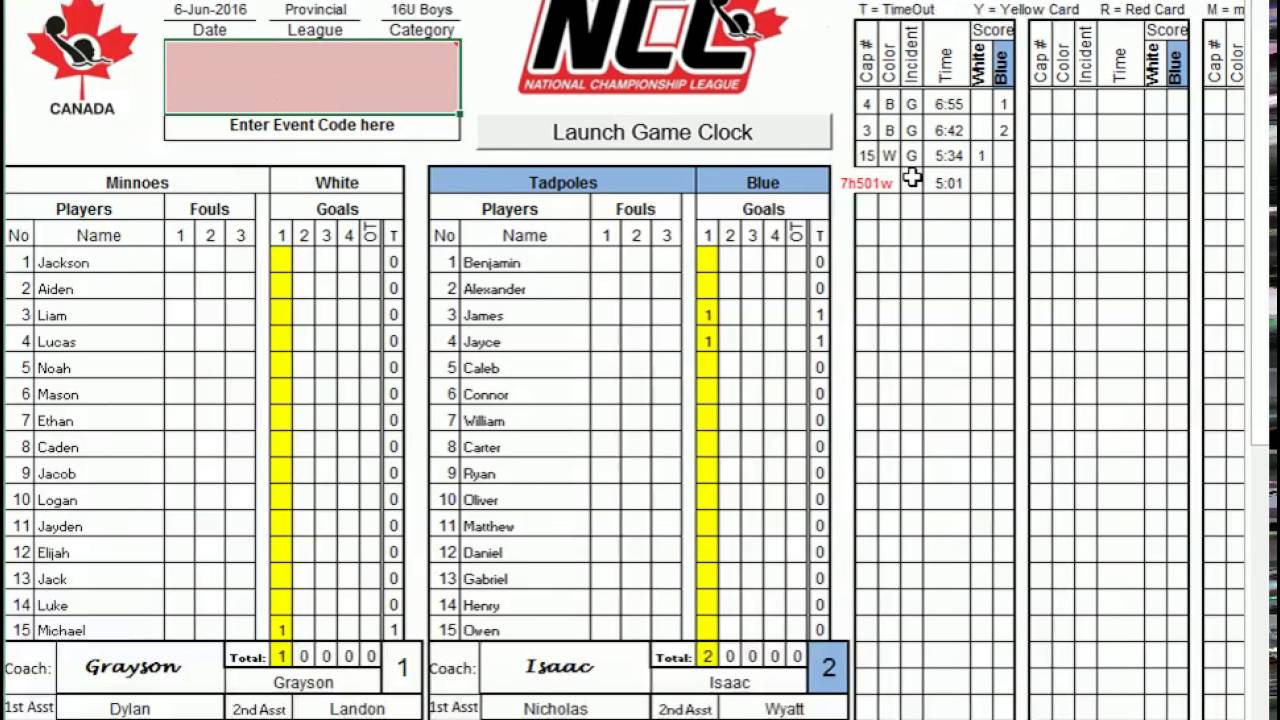 Scoresheet Basics - YouTube