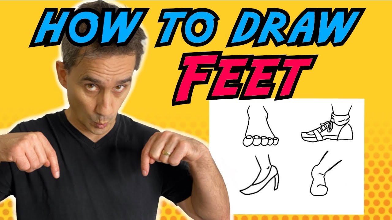 How to Draw Comic Feet - YouTube