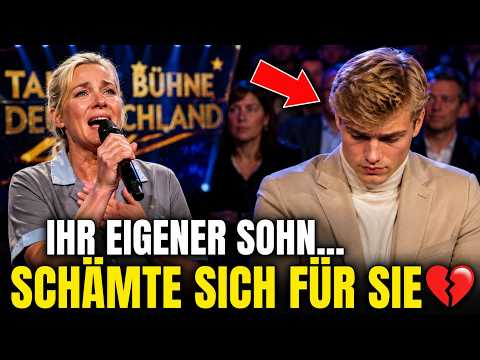 Ihr Sohn schämte sich für seine Mutter, weil sie Putzfrau war... dann sang sie #deutschland #talent