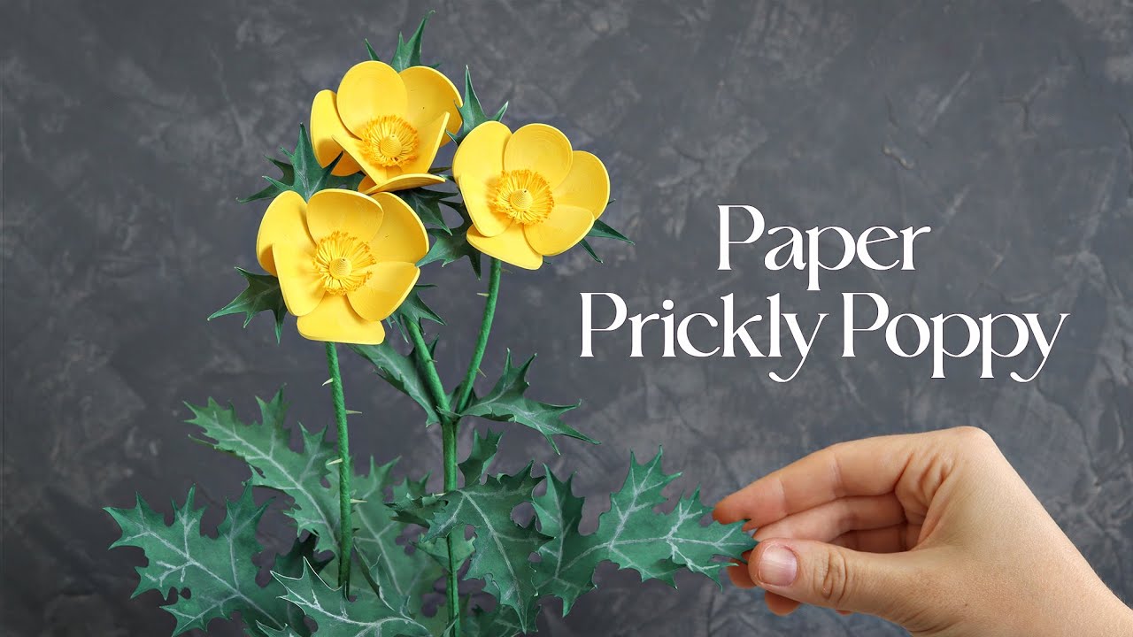 Relaxing Art: Handmade Prickly Poppy 🌱 Paper Sculpture ASMR & Music ...