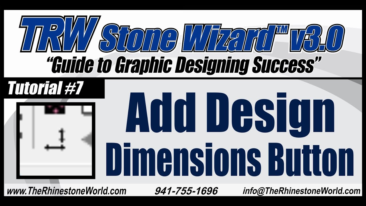 TRW Stone Wizard 3.0 Tutorial 7 Add Design Dimensions Button - YouTube