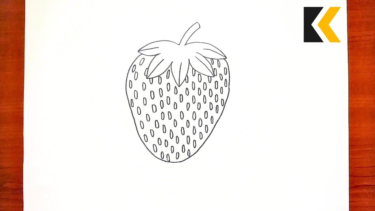 How To Draw Strawberry | Draw Fruits Easily - YouTube