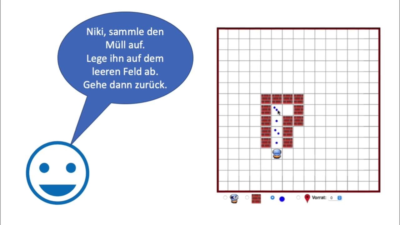 Programmieren lernen mit Niki dem Roboter 1 - Handsteuerung - YouTube