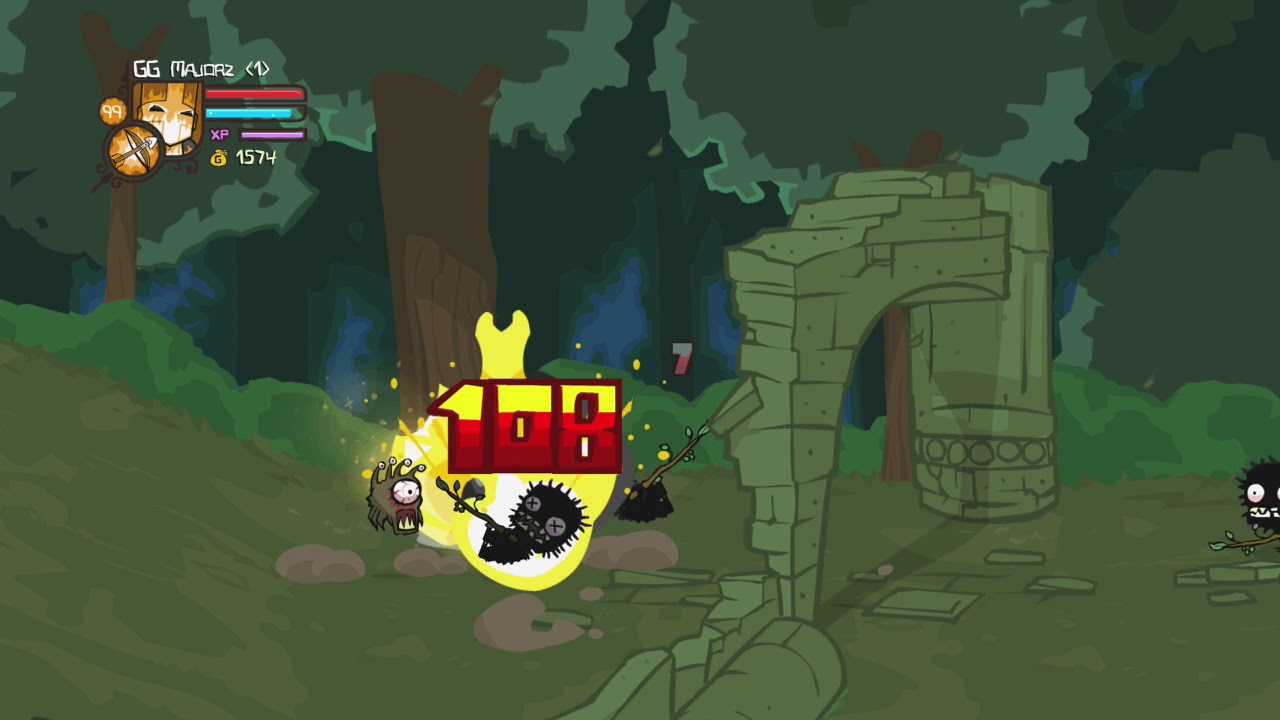 Castle Crashers Remastered: Insane Mode (Solo) Forest Entrance to Thieves' Forest - Orange ...