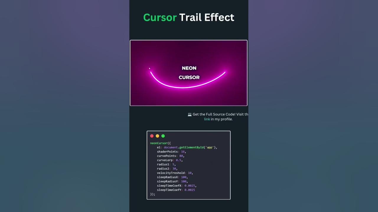 cursor trail effect #css#html#ytshorts #shorts #trending - YouTube