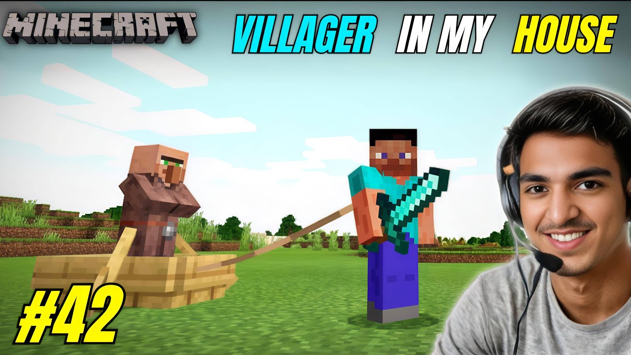 FIRST VILLAGER IN MY HOUSE | MINECRAFT #42 - YouTube