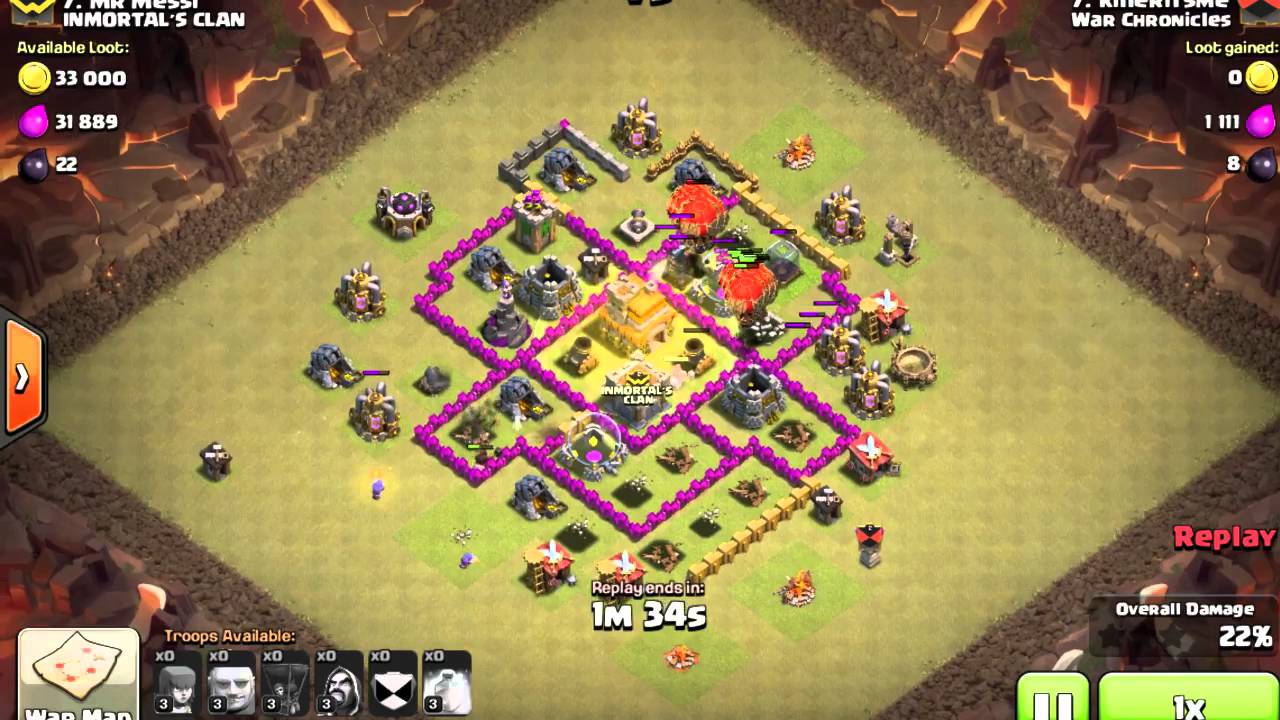 TH6 vs TH7 Loon Attack | Th6 3 stars Th7 | { War Chronicles} - YouTube