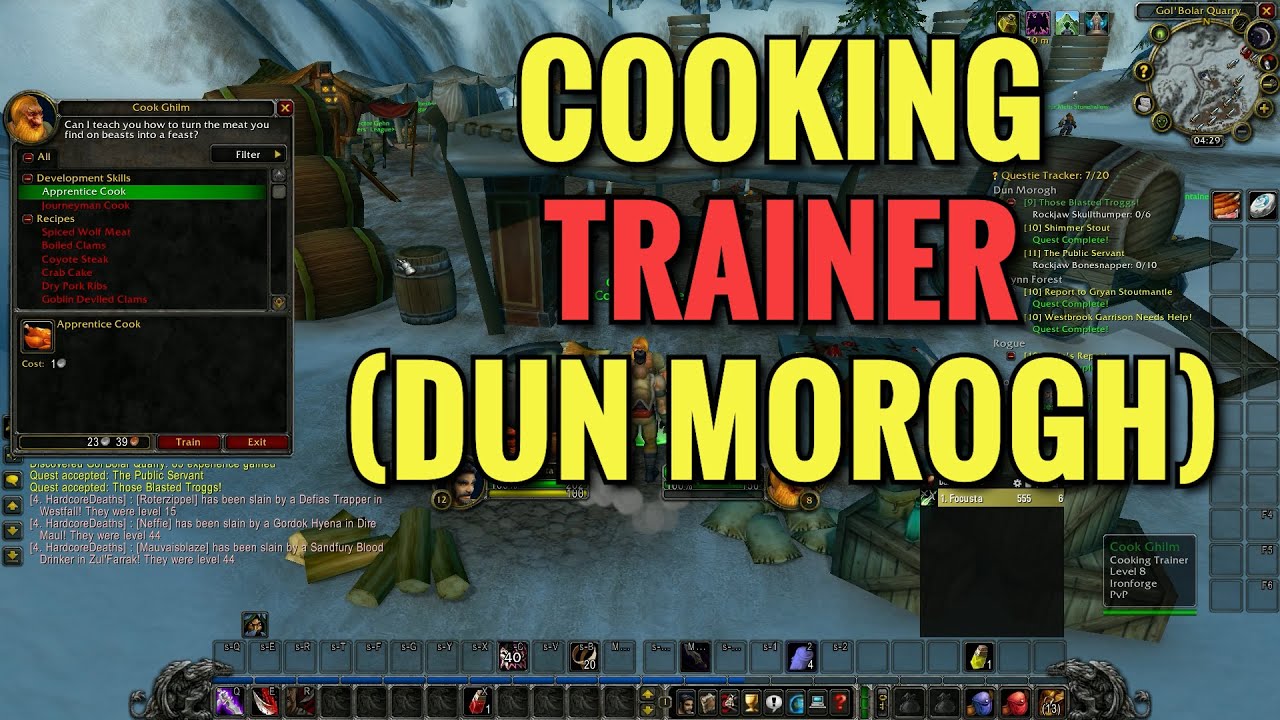 Dun Morogh Cooking Trainer Location (WoW Classic) - YouTube