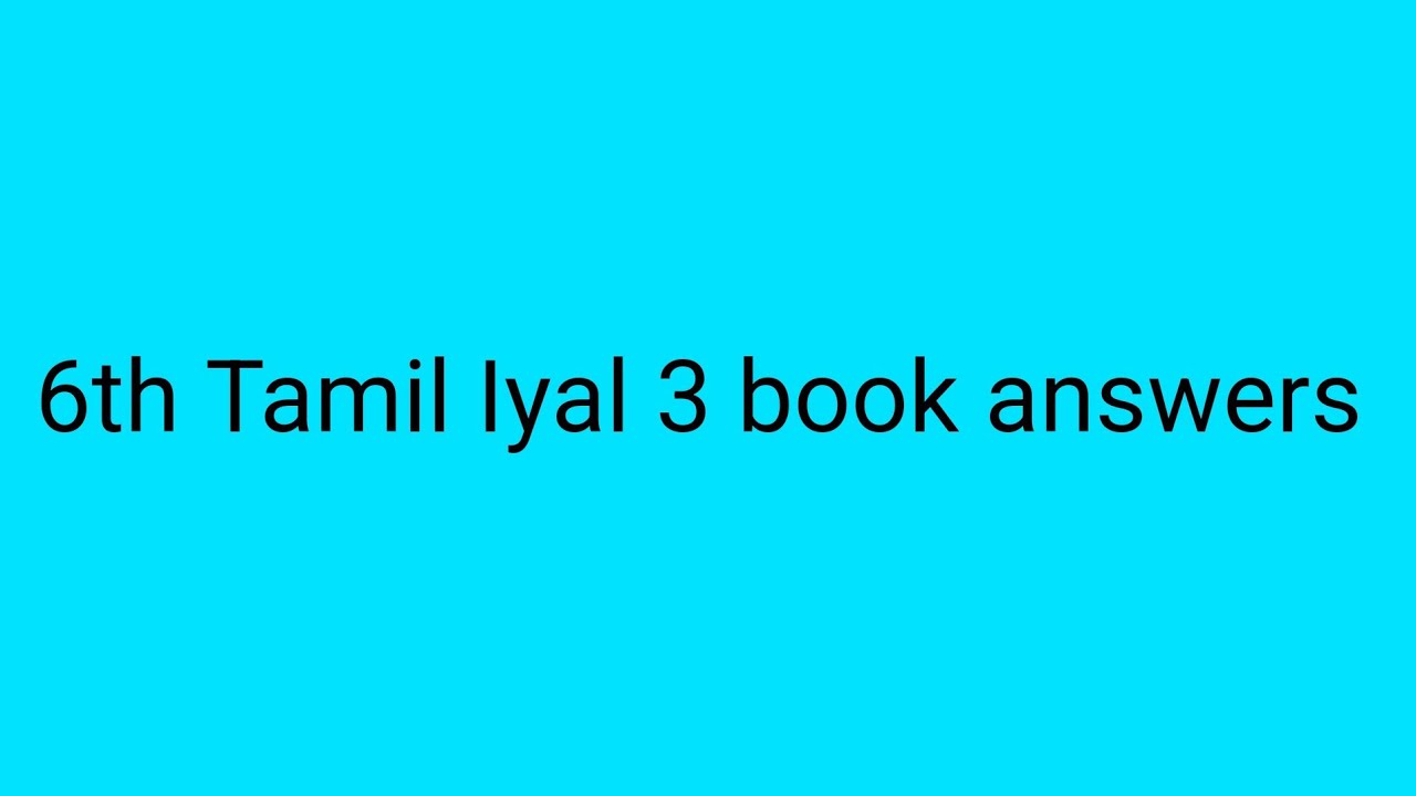 6th 3 jothi Book Back Answers YouTube 6th-3-jothi-book-back-answers-youtube
