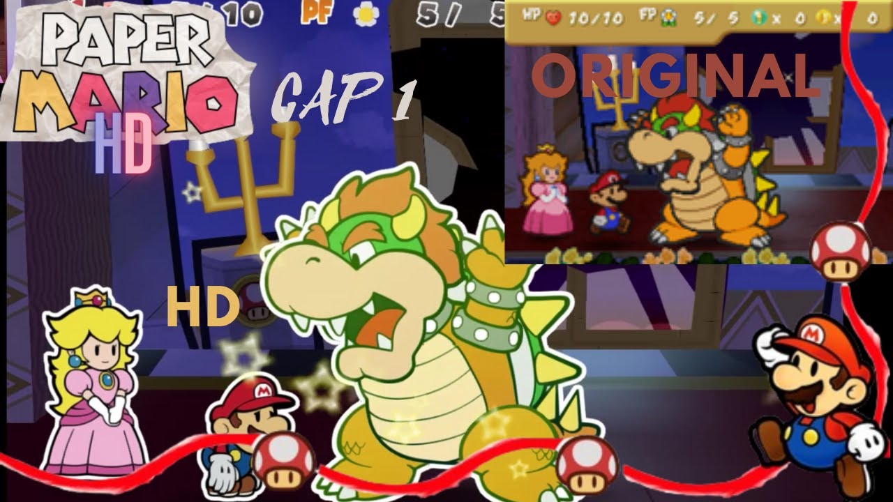 Paper Mario 64K HD | Hermosas texturas | En camino a Paper Mario 2 Remake! | Ep.1 Prologo [1-2 ...