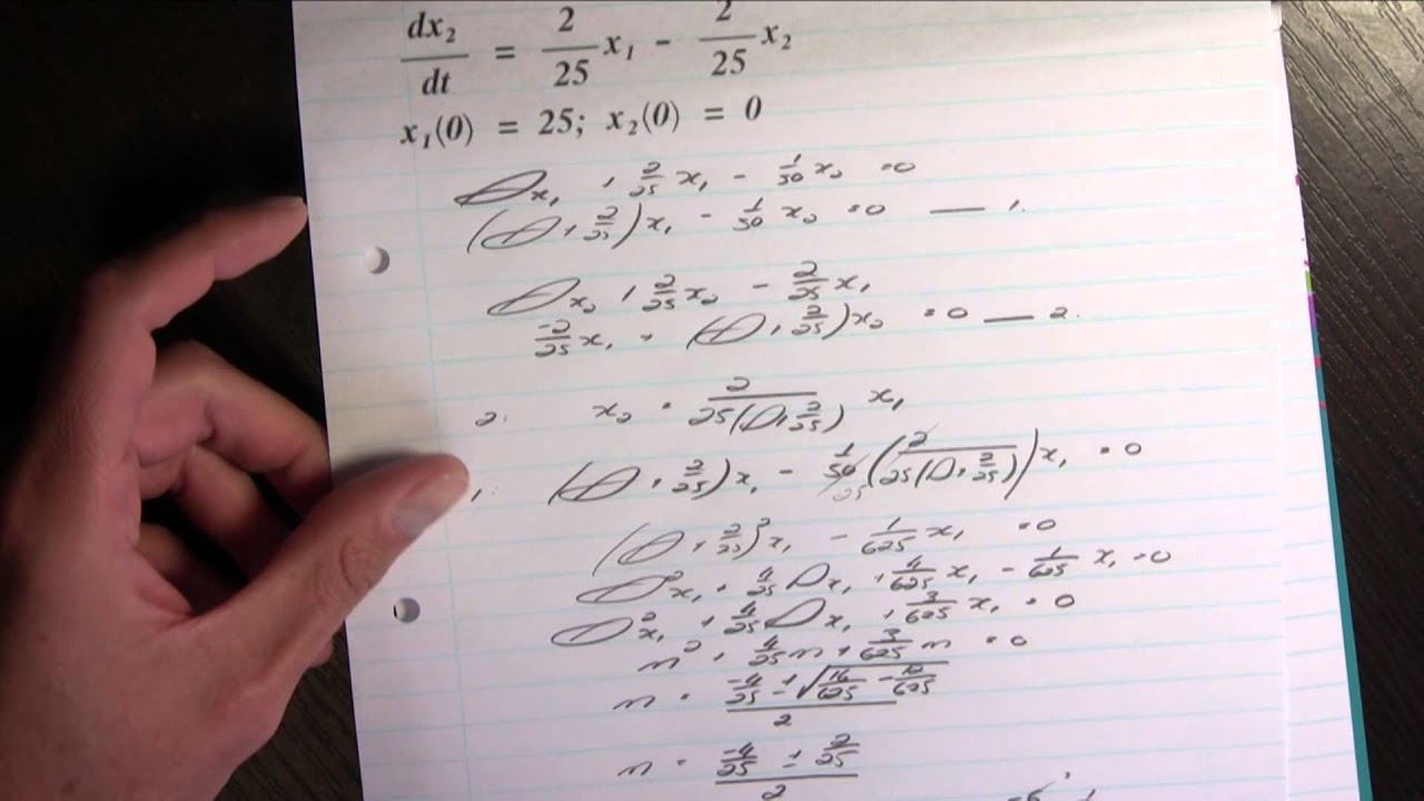 C51 Example problem of a system of linear DEs - YouTube