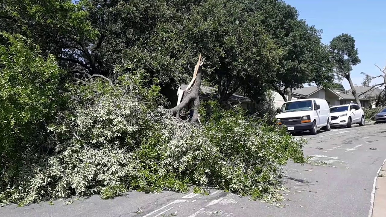 High winds damage N Dallas neighborhood 6-9-19 - YouTube