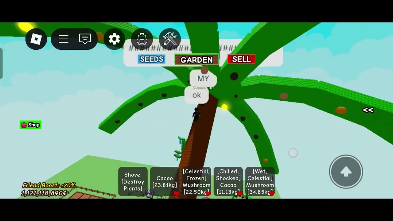 Biggest Coconut tree in grow a garden - YouTube