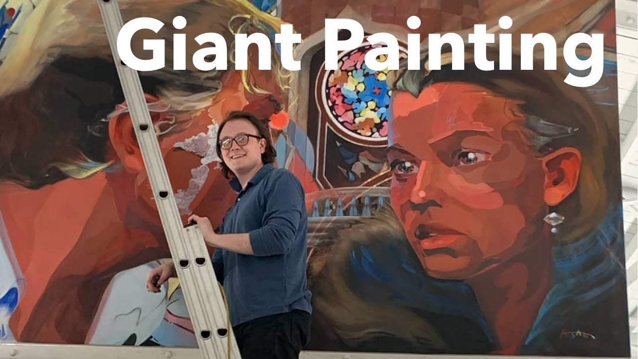 How I Painted This | Oil Painting Mural | Expressive Figure Painting ...