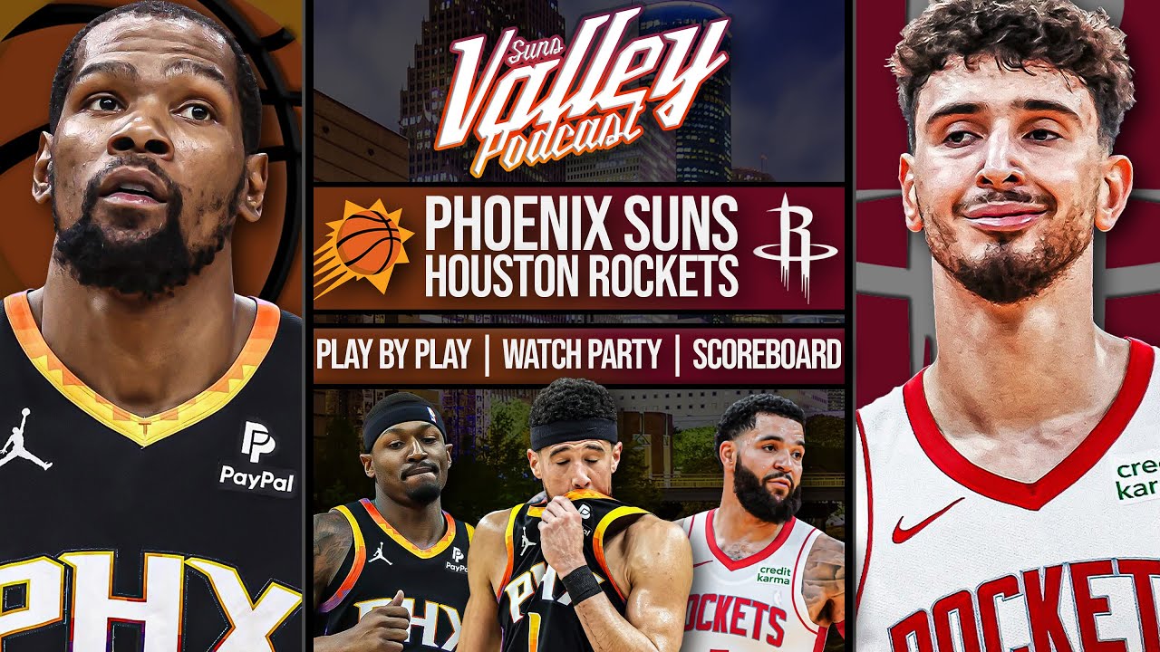 Phoenix Suns vs Houston Rockets | LIVE Reaction | Scoreboard | Play By ...