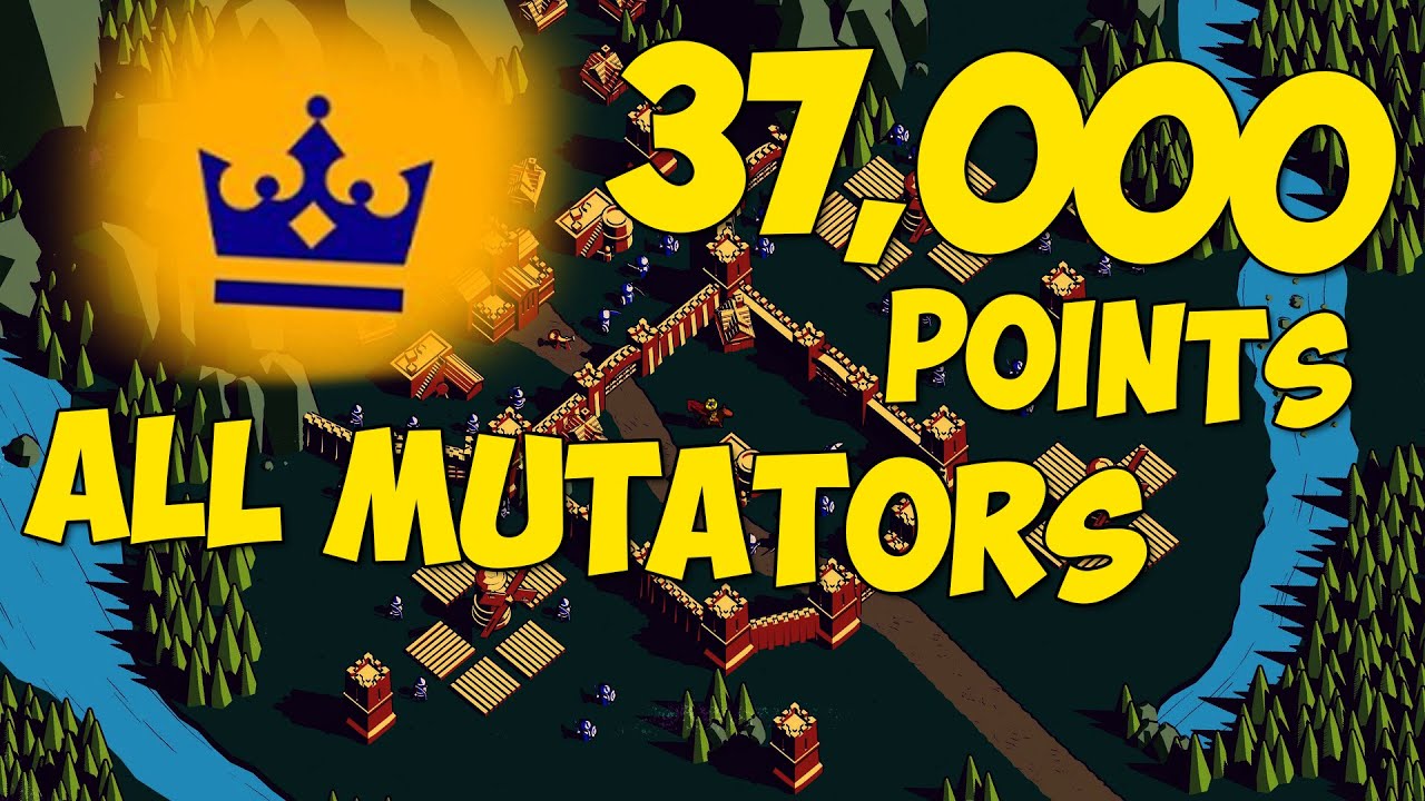 Thronefall - Nordfels (all mutators!) 37,000 score - YouTube