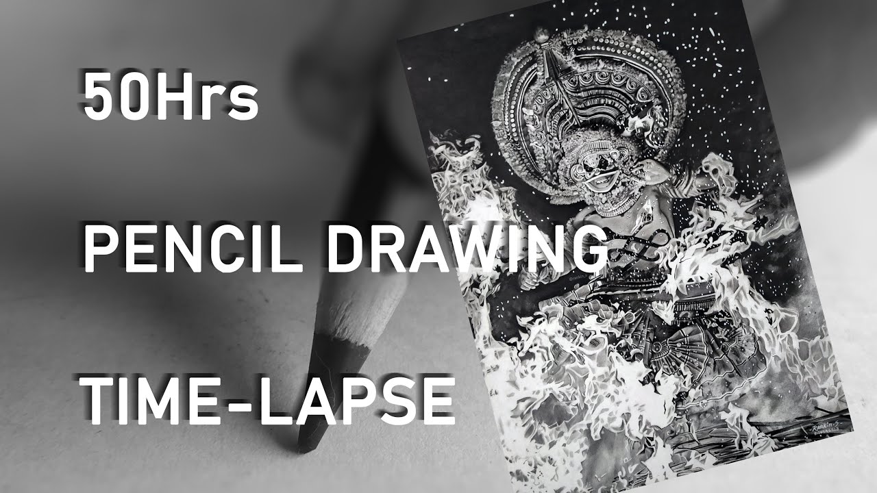 Pencil Drawing Time-lapse| Kandanar Kelan Theyyam by Rankin - YouTube