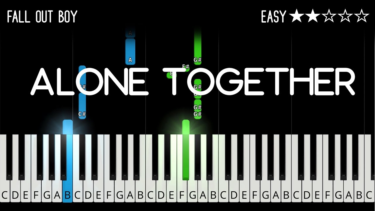 Fall Out Boy - Alone Together - EASY Piano Tutorial - YouTube