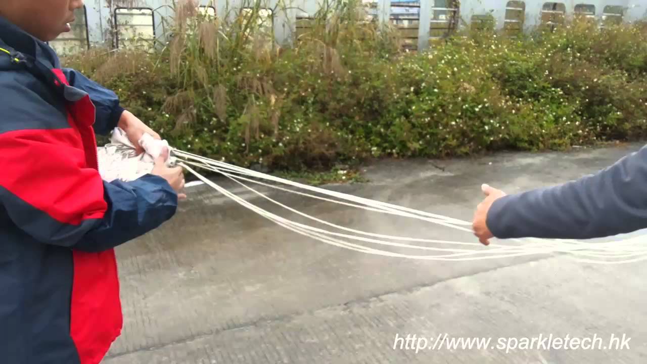 Parachute folding - YouTube