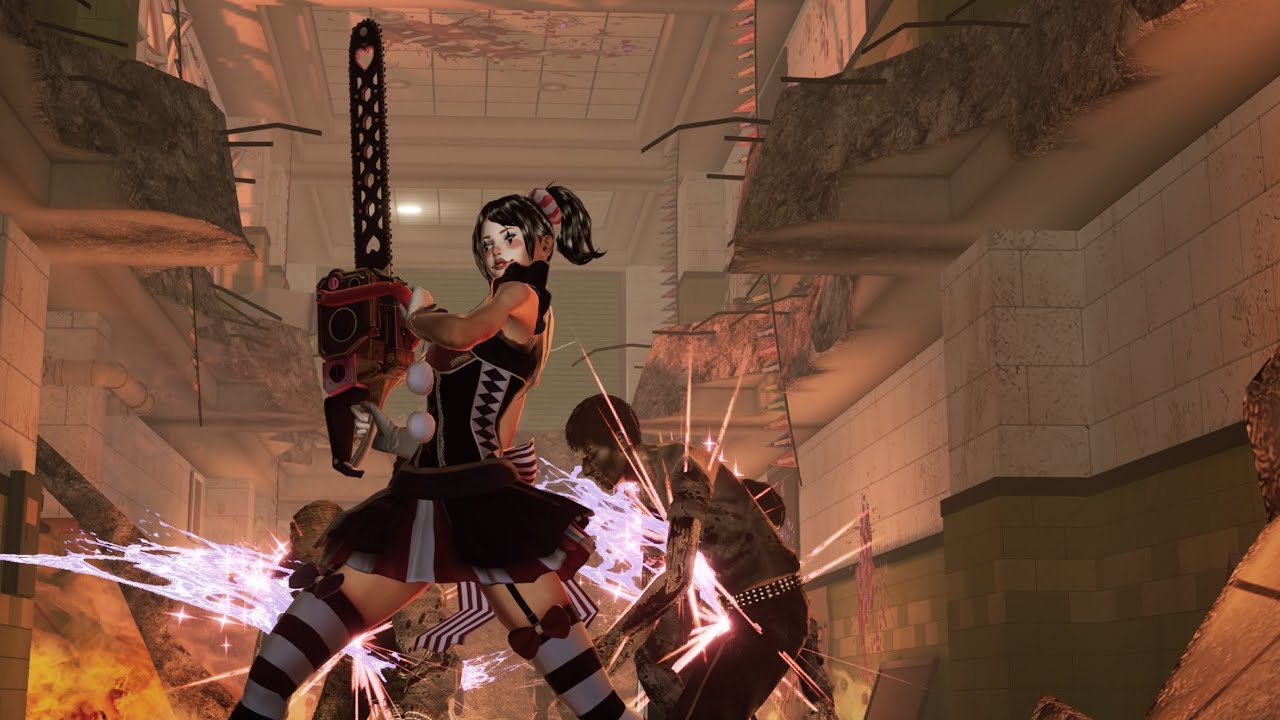 Gothic Clown Pole Dance! [LOLLIPOP CHAINSAW🍭REPOP] - YouTube