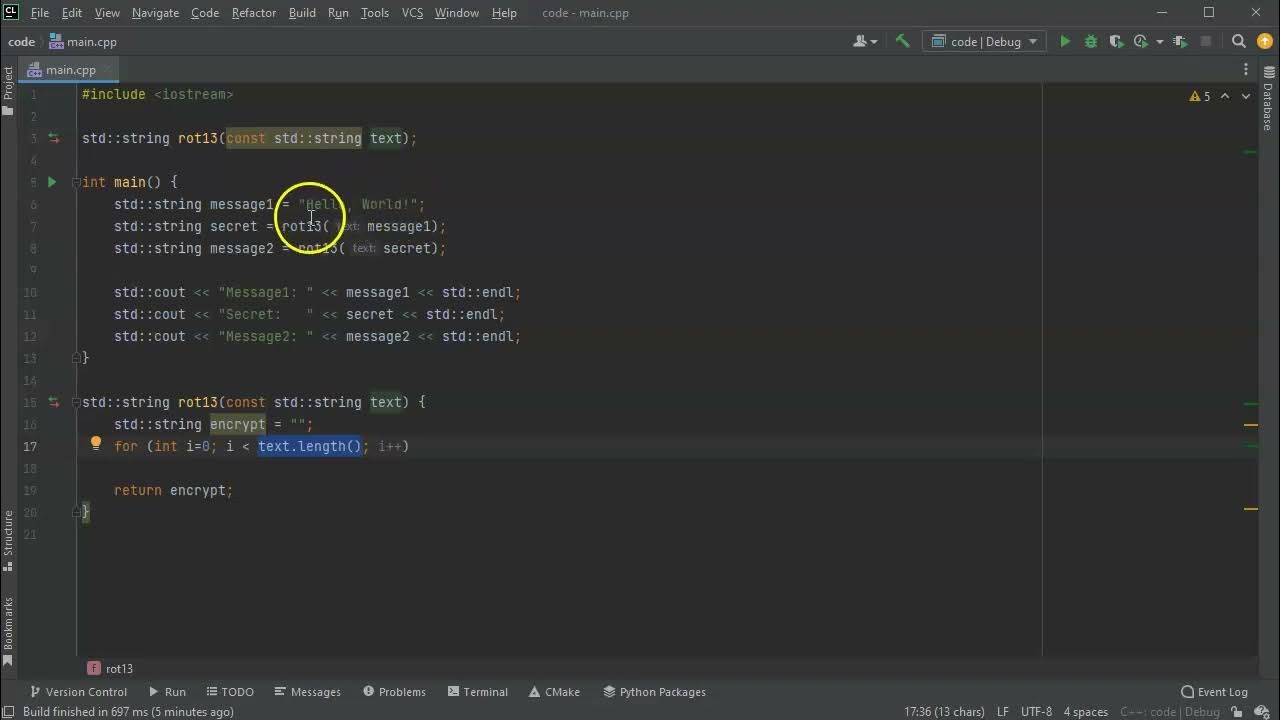 Rot13 Encryption In C Youtube