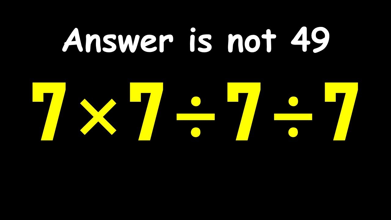 Can You Solve This Simple Math Problem? - YouTube