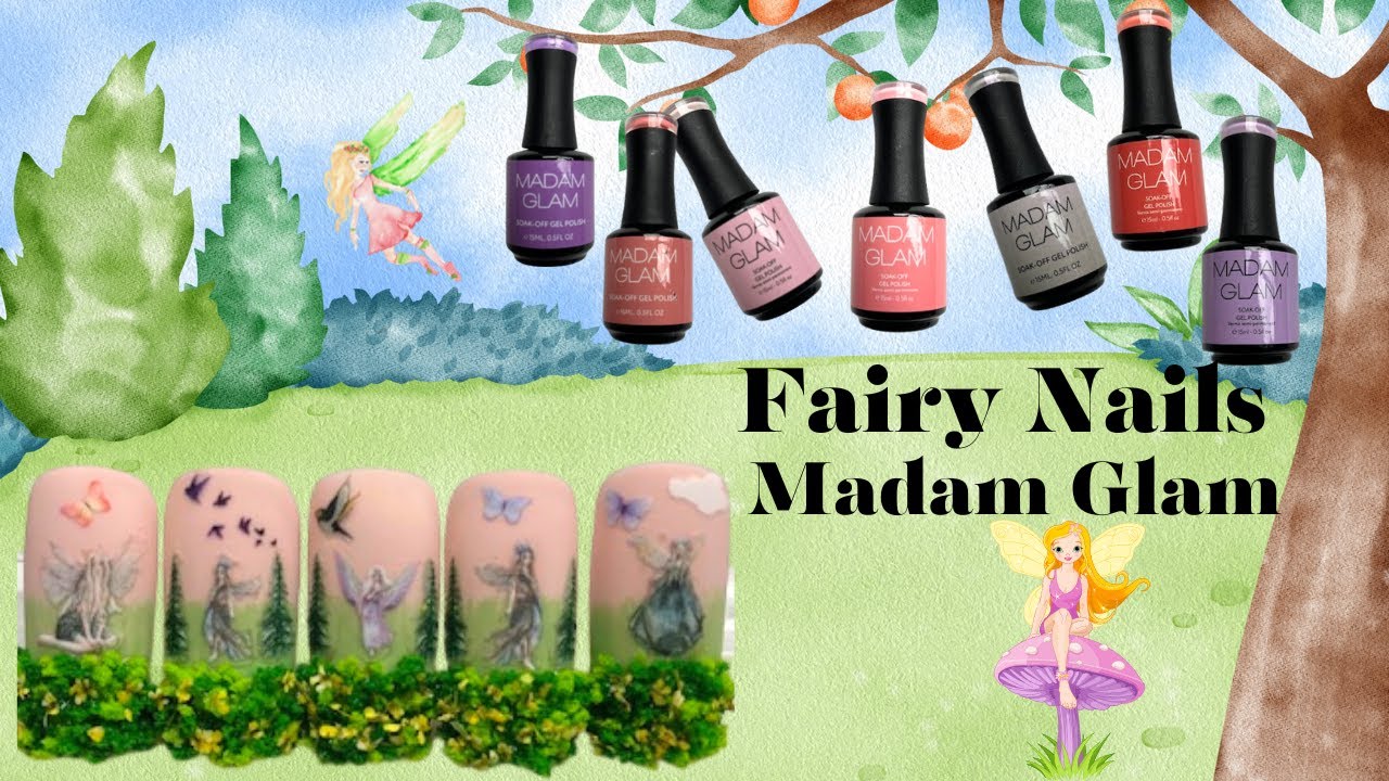 FAIRY NAIL DESIGN | FAIRY GARDEN NAILS | EASY FAIRY NAILS ...