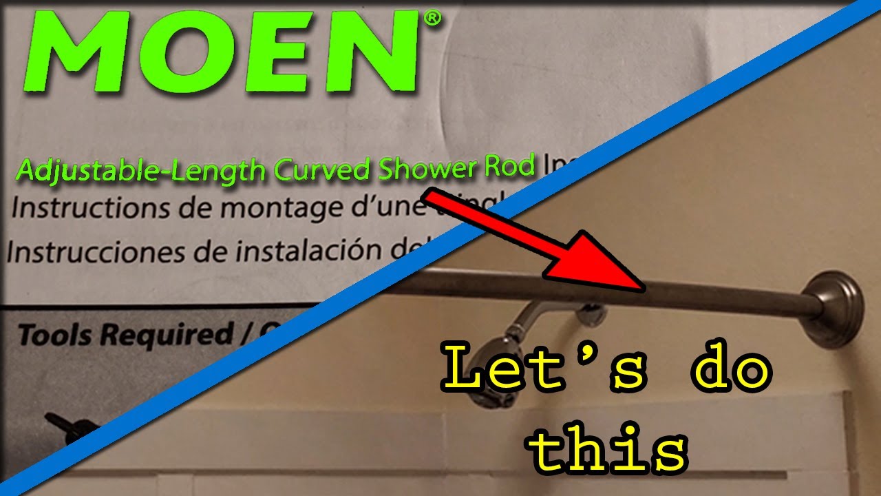 How to INSTALL a Moen adjustable curved shower rod the EASY way! - YouTube