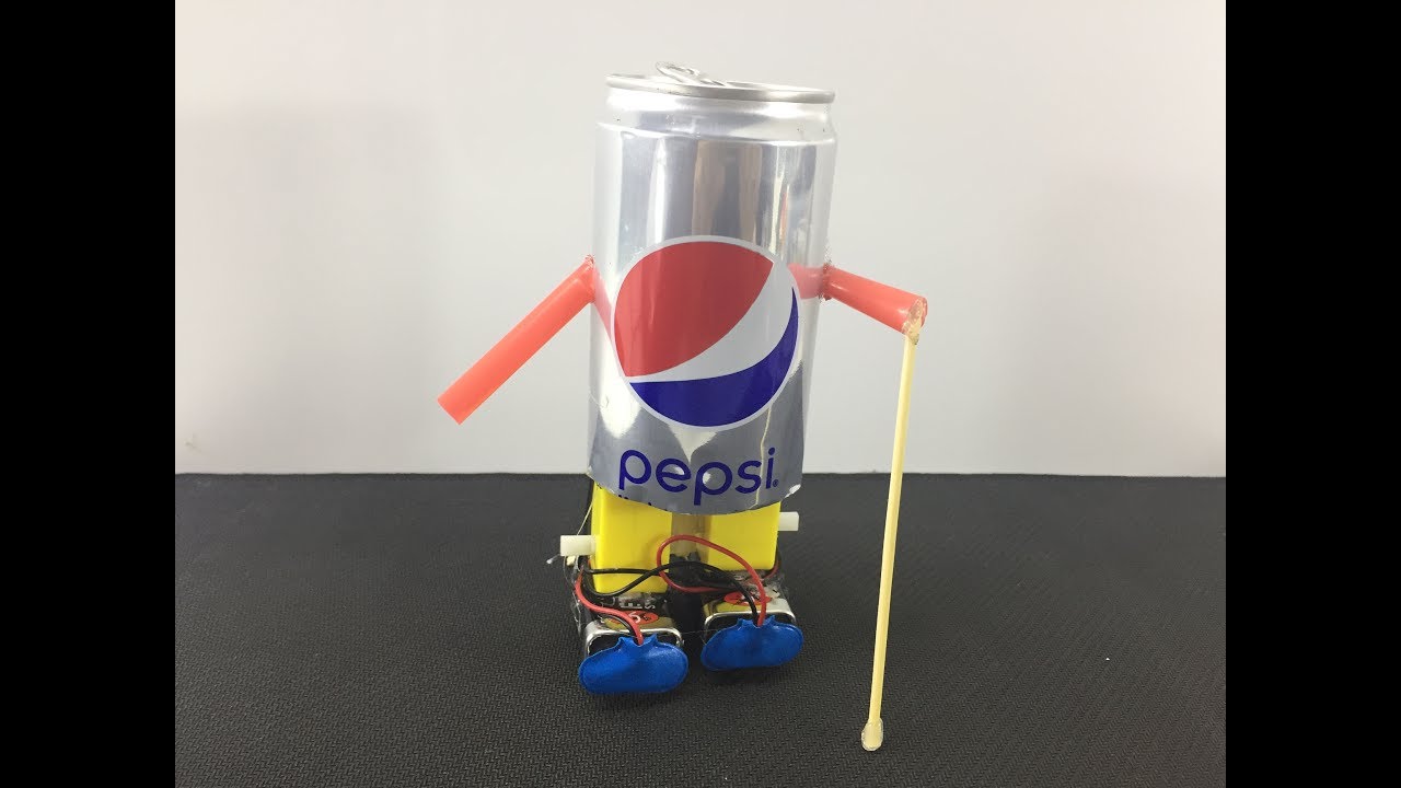 How To Make A Walking Robot With A Pepsi Can - YouTube