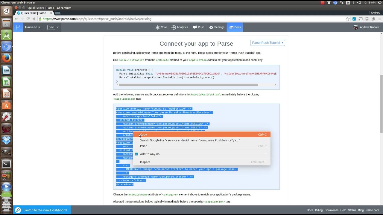 Parse Push Tutorial Updated - YouTube