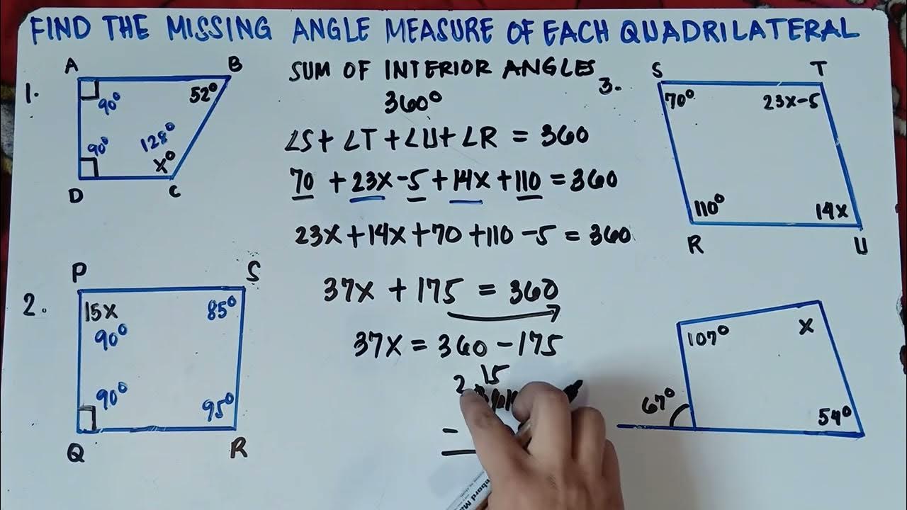 Quadrilateral | Finding the missing angle | Explain in Detailed | - YouTube