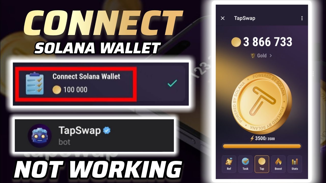 Connect Solana Wallet in TapSwap || TapSwap Bot Issue Solved - YouTube