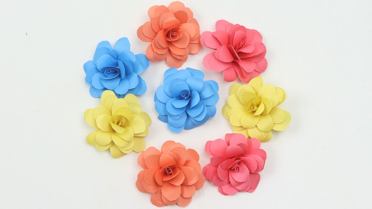 How to Make Easy Paper Flower Craft - Beautiful Flower Making Idea ...