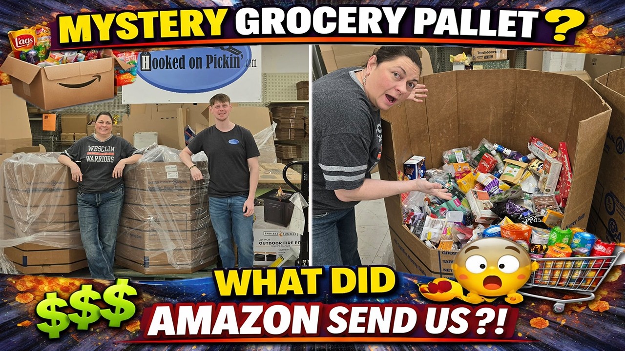Mystery Grocery Pallet Madness! 🍕 What Did Amazon Send Us?! - YouTube