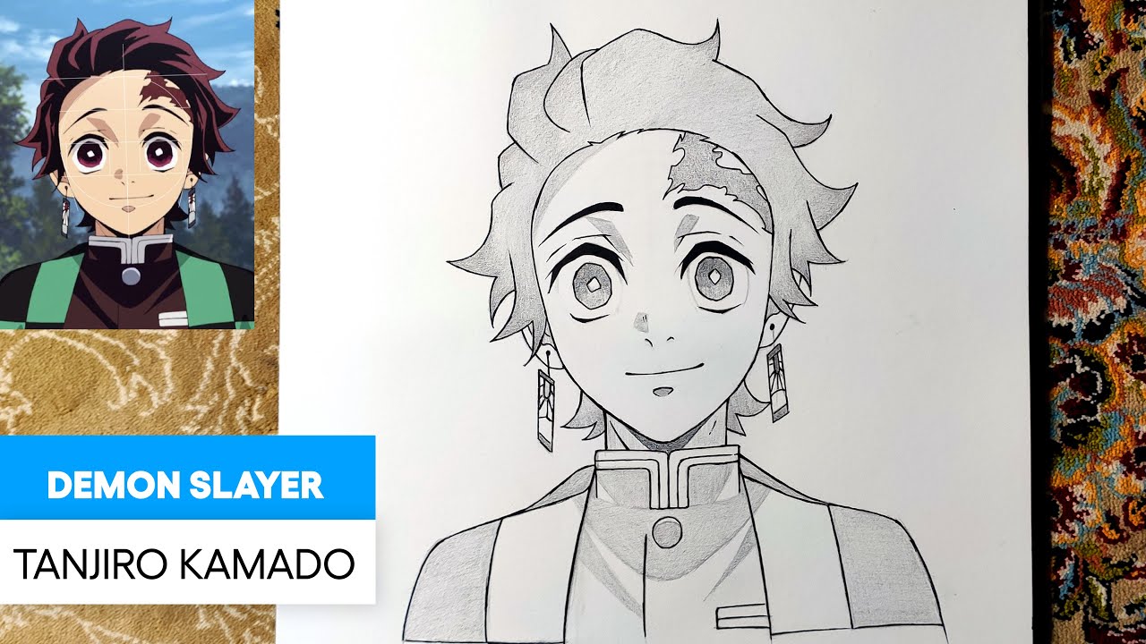 How to draw Tanjiro - Easy Drawing for Beginners | Easy Anime Drawing ...