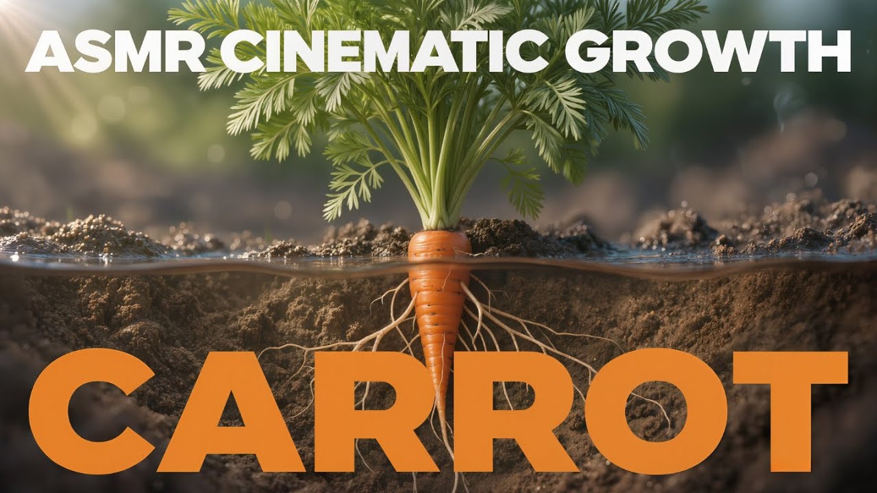 ASMR Carrot Growth | From Tiny Seed to Juicy Slice in 4K Cinematic ...
